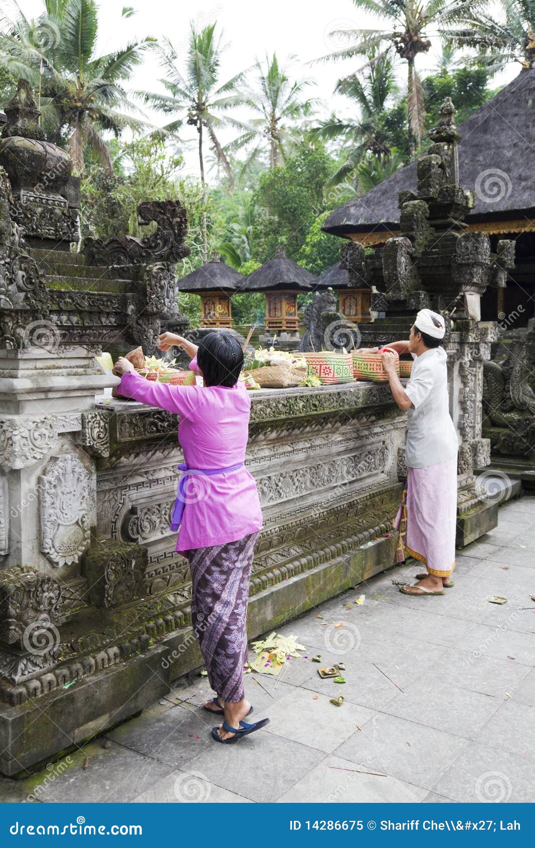 Prayer Offerings at Tirtha Empul Temple, Bali Editorial Image - Image ...