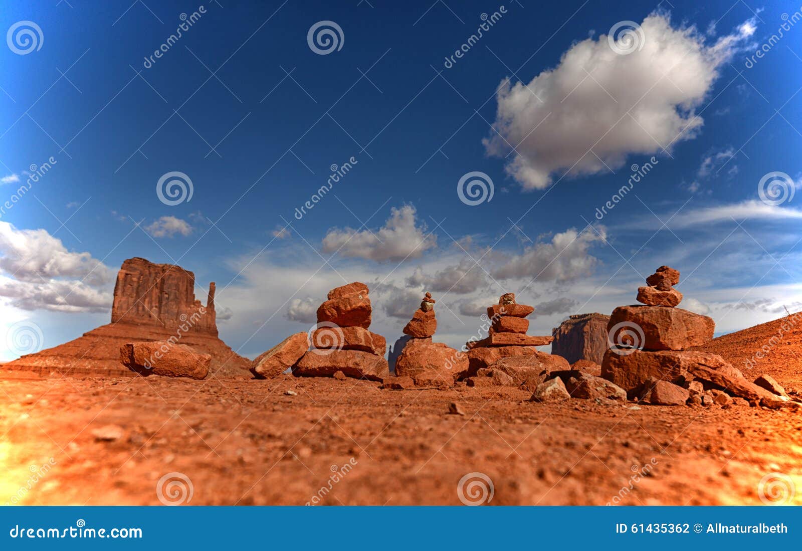 Prayer Rocks or Cairns in Monument Valley Stock Photo - Image of earth ...