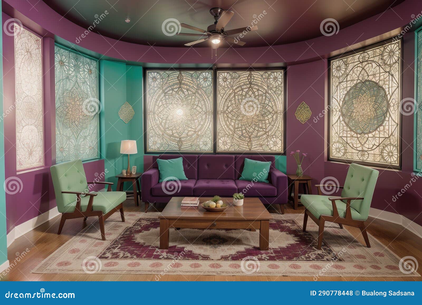 Showcasing Interior Design in Style Modish Module Stock Illustration ...