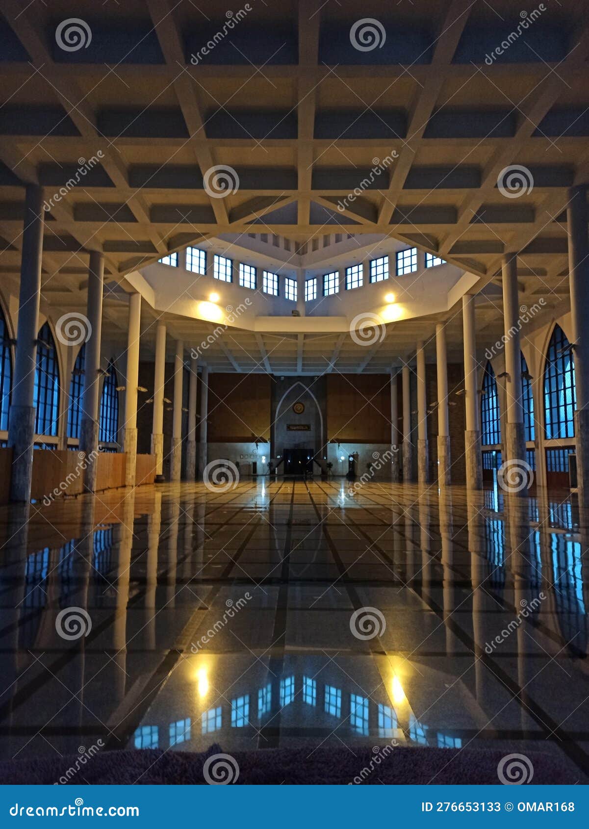 Prayer Room, Songkhla Central Mosque Stock Image - Image of design ...