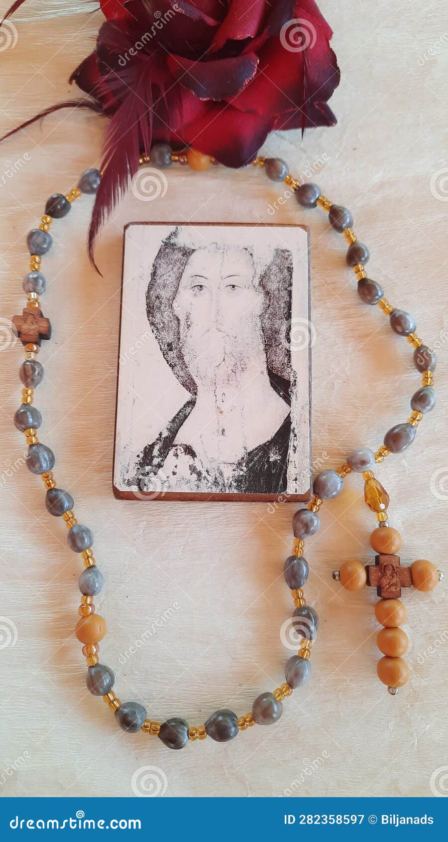 Prayer rope stock image. Image of crochet, hand, silver - 282358597