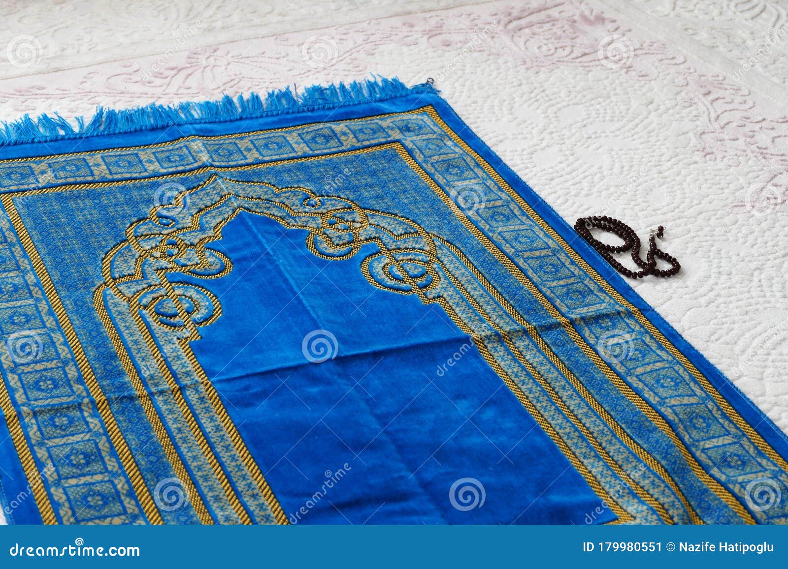 Prayer Rugs on a Carpet in a House Stock Image - Image of stroke ...
