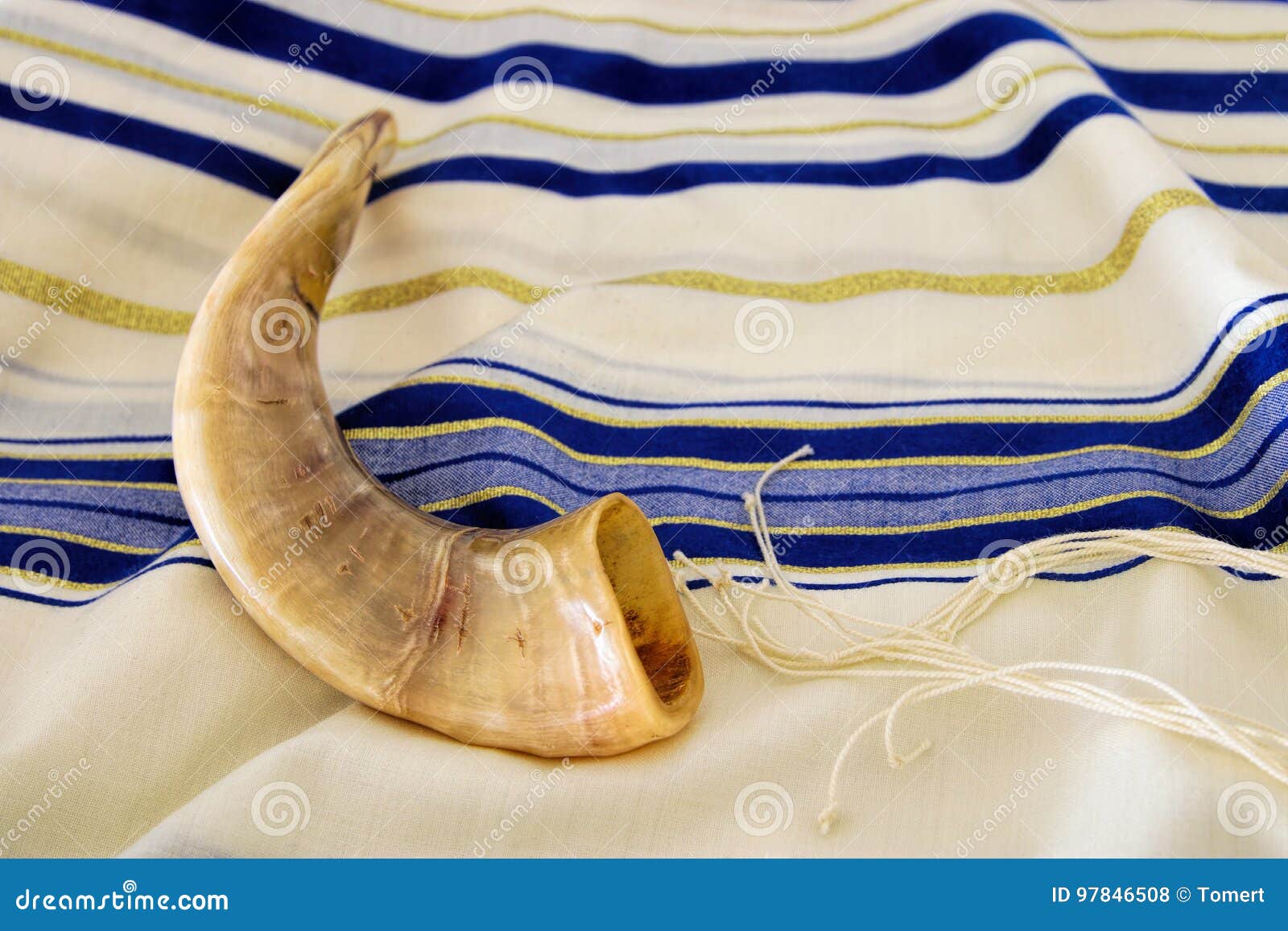 Prayer Shawl - Tallit, Jewish Religious Symbol Stock Photo - Image of ...