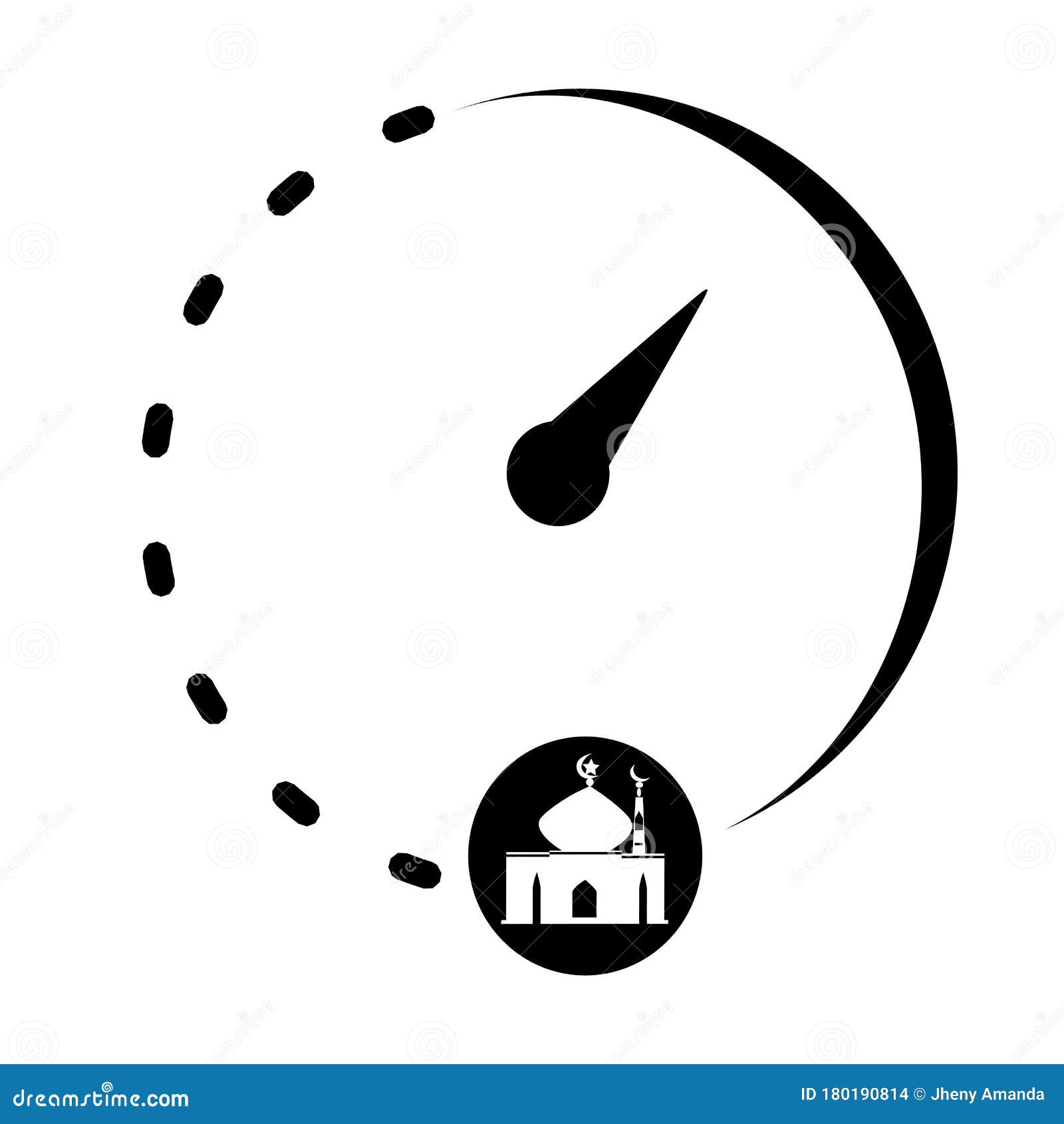 Prayer Time, Clock, Watch Icon. Concept Of UI Design Elements. Digital ...