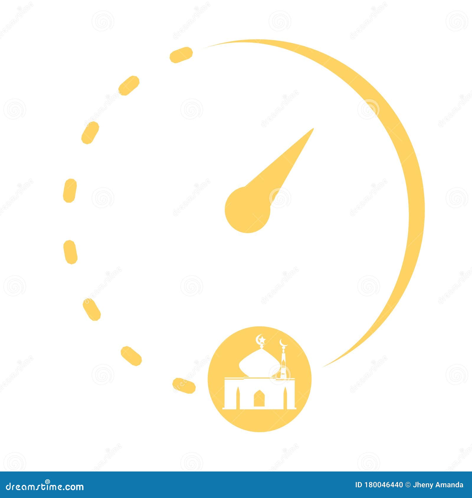 Prayer Time, Clock, Watch Icon. Concept Of UI Design Elements. Digital ...