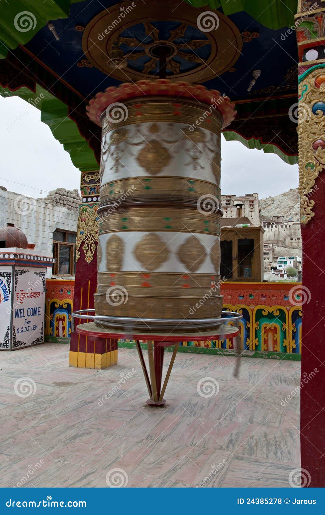 Prayer wheel stock photo. Image of prayer, golden, tibet - 24385278