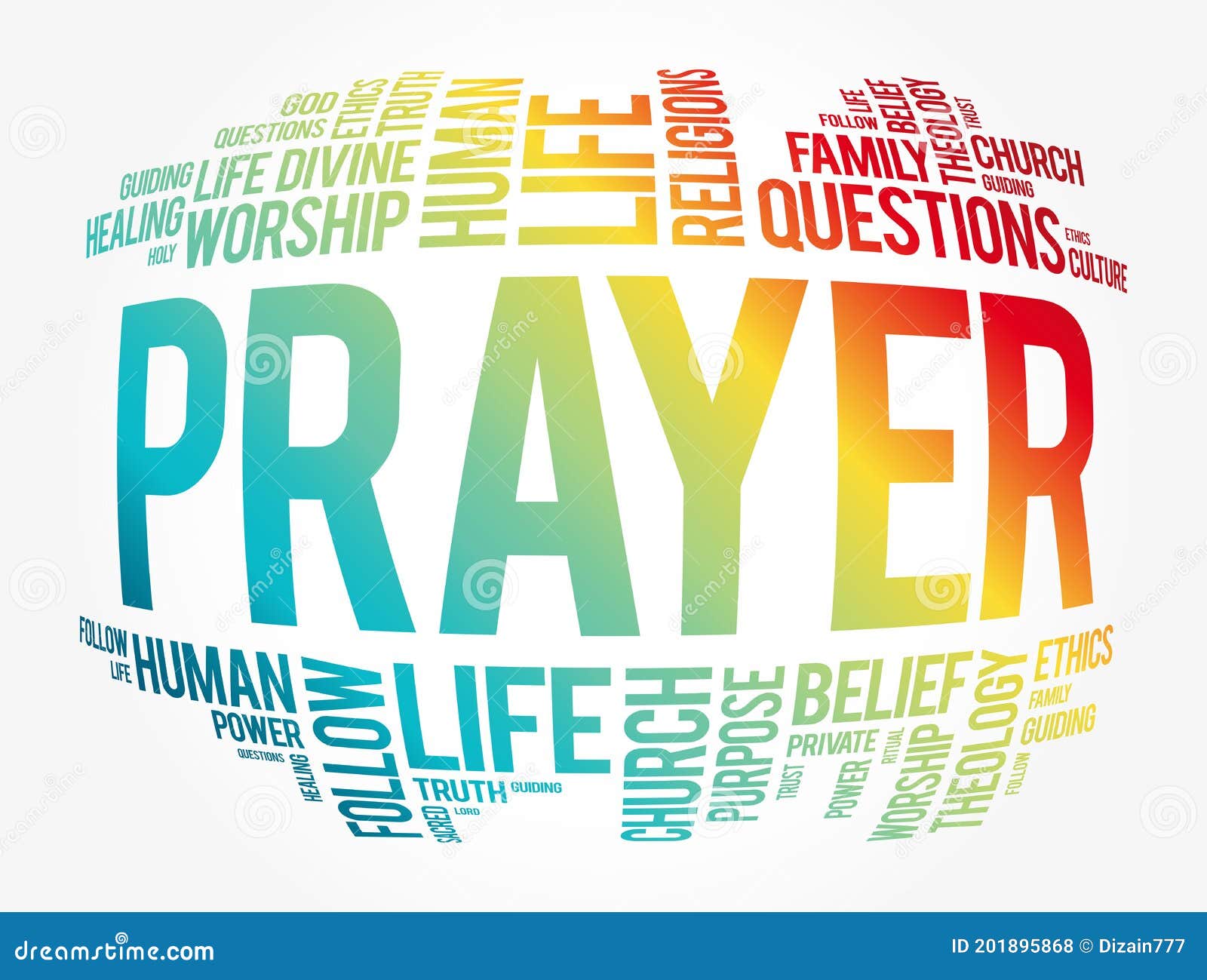 Prayer Word Cloud Collage Stock Photography | CartoonDealer.com #201895868