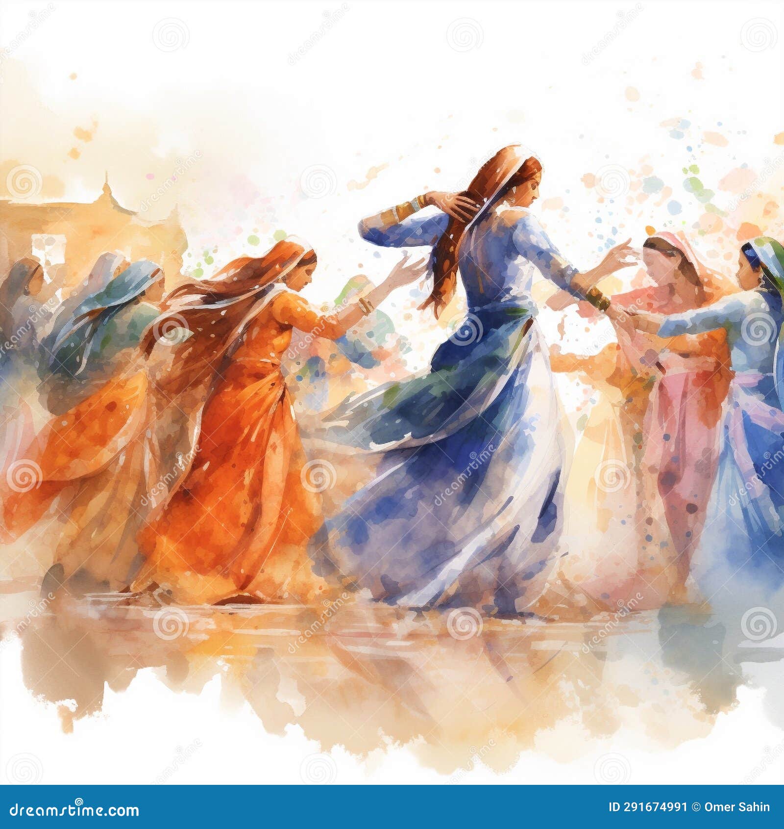 Prayers in Motion: Dance of Devotion Stock Illustration - Illustration ...