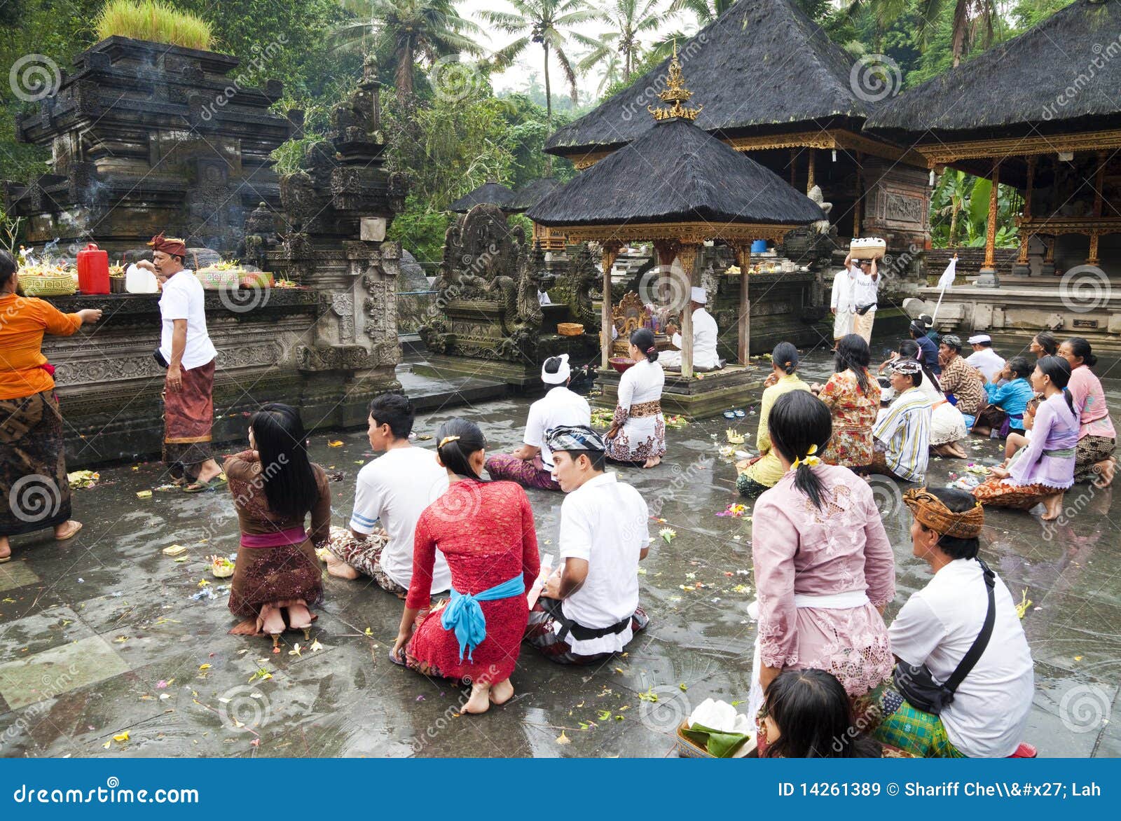 Prayers at Tirtha Empul, Bali, Indonesia Editorial Stock Image - Image ...