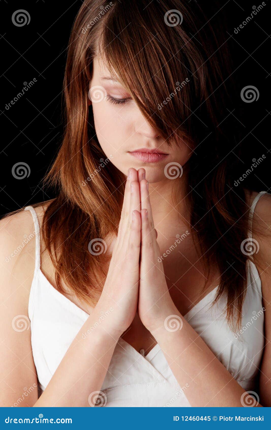 Praying stock image. Image of contemplation, portrait - 12460445
