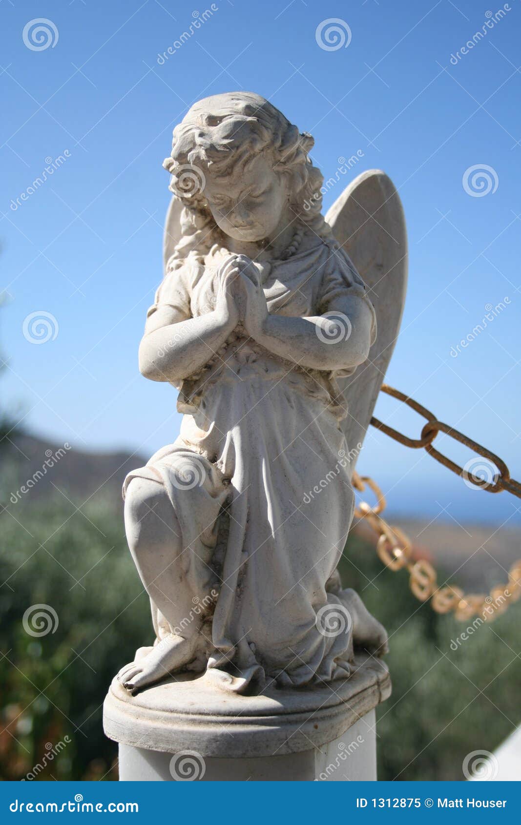 Praying Angel stock image. Image of worshiping, winged - 1312875