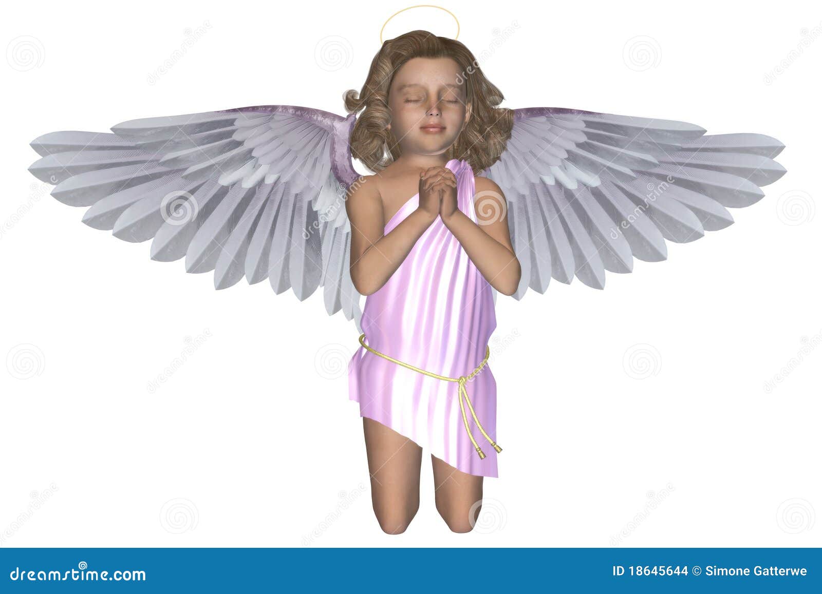Praying Angel 4 stock illustration. Illustration of cherub - 18645644