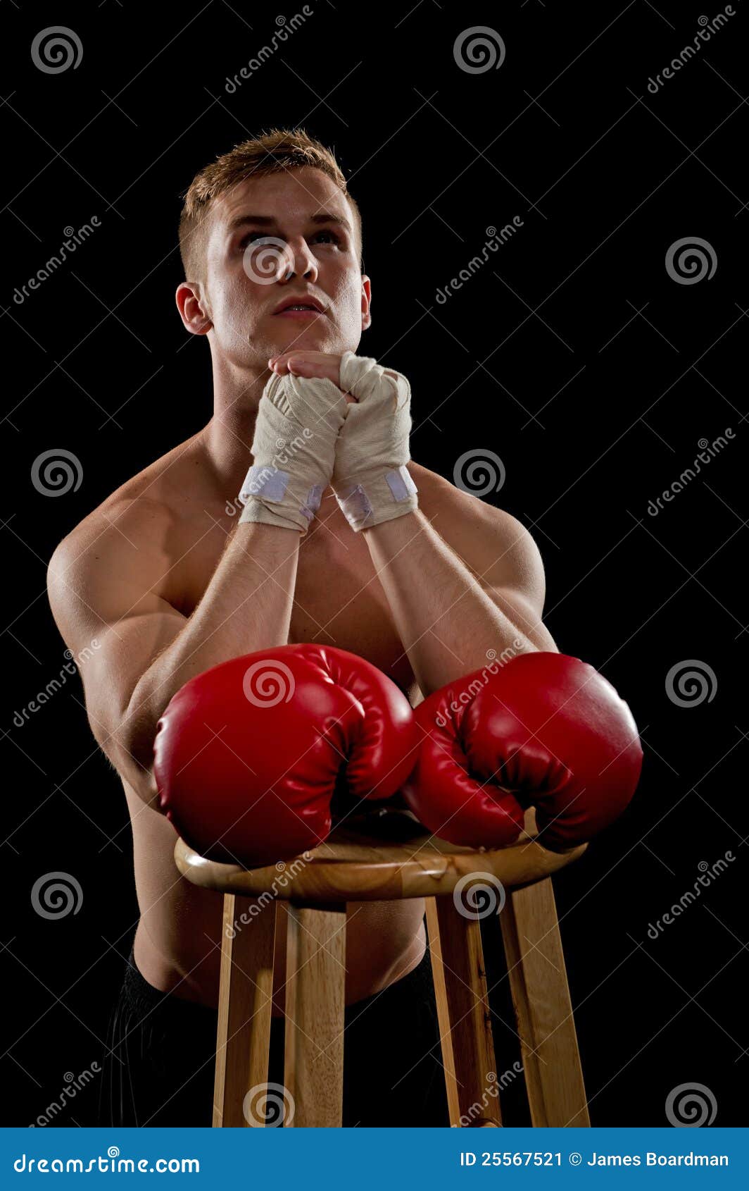Praying Boxer stock image. Image of gloves, fight, stool - 25567521