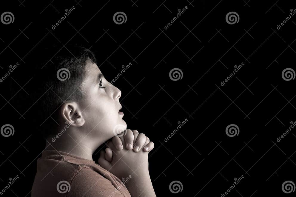Praying boy stock photo. Image of eyes, pary, peace, tranquil - 3307688
