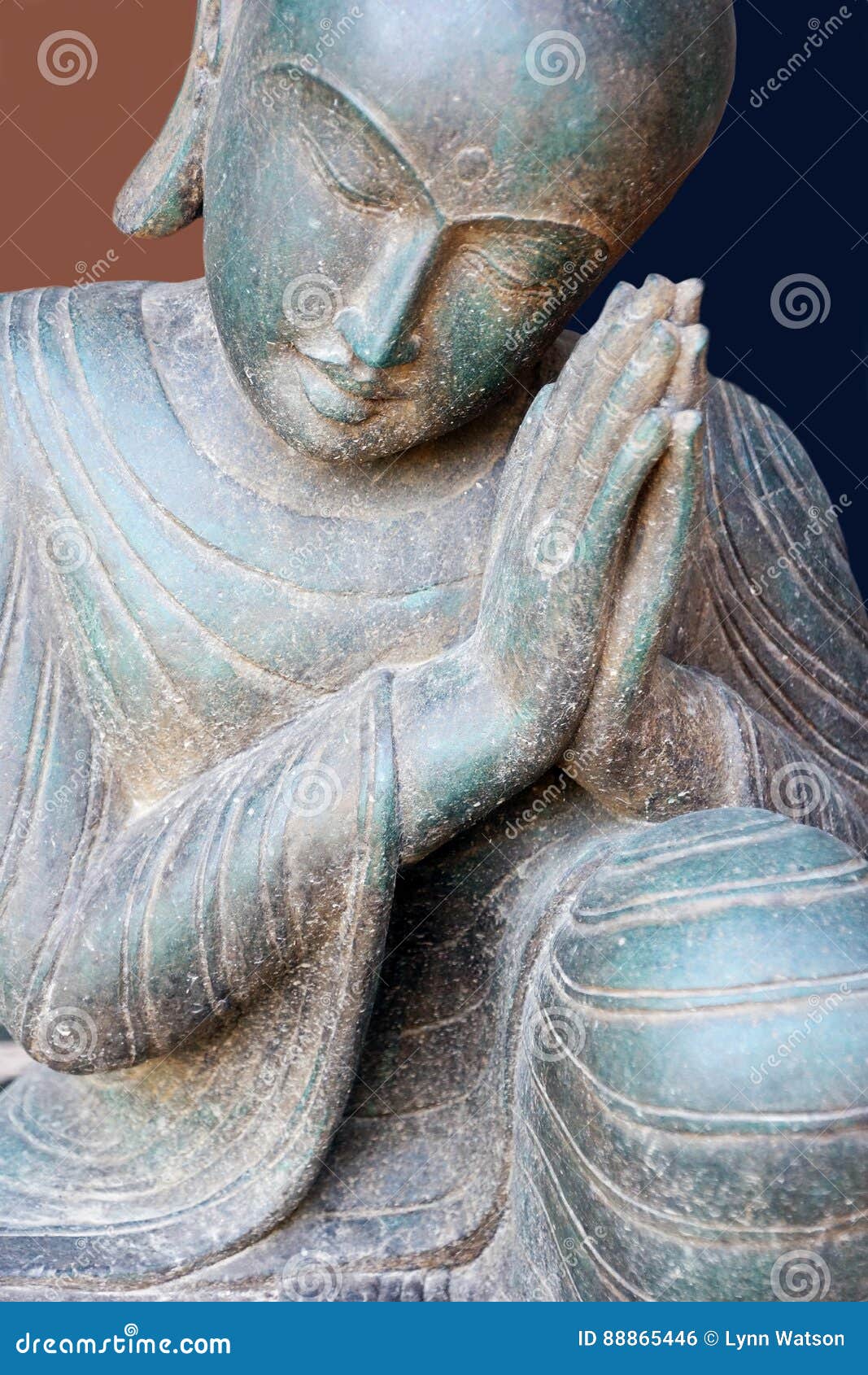 Praying Buddha sculpture stock photo. Image of serene - 88865446