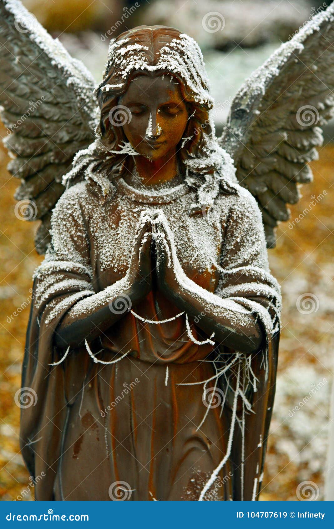 Praying cold Angel stock image. Image of german, guardian - 104707619