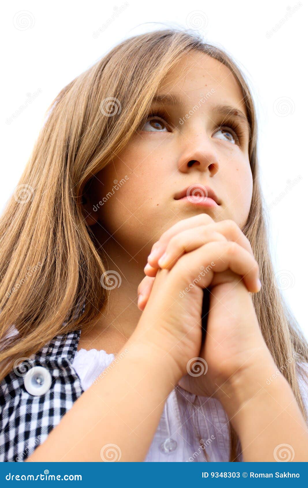 Praying girl stock image. Image of head, horizontal, experience - 9348303