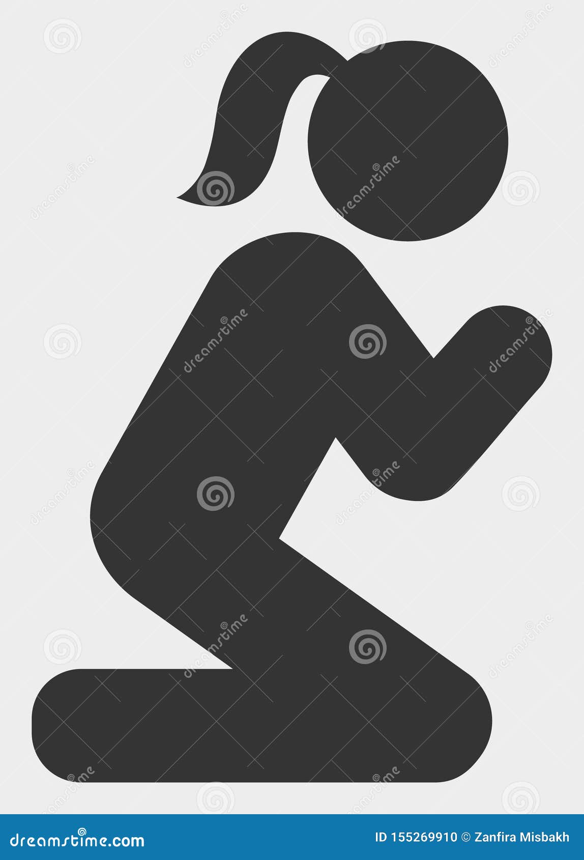 Praying Girl Raster Icon Illustration Stock Illustration - Illustration ... Praying Girl Raster Icon Illustration Stock Illustration - Illustration ...