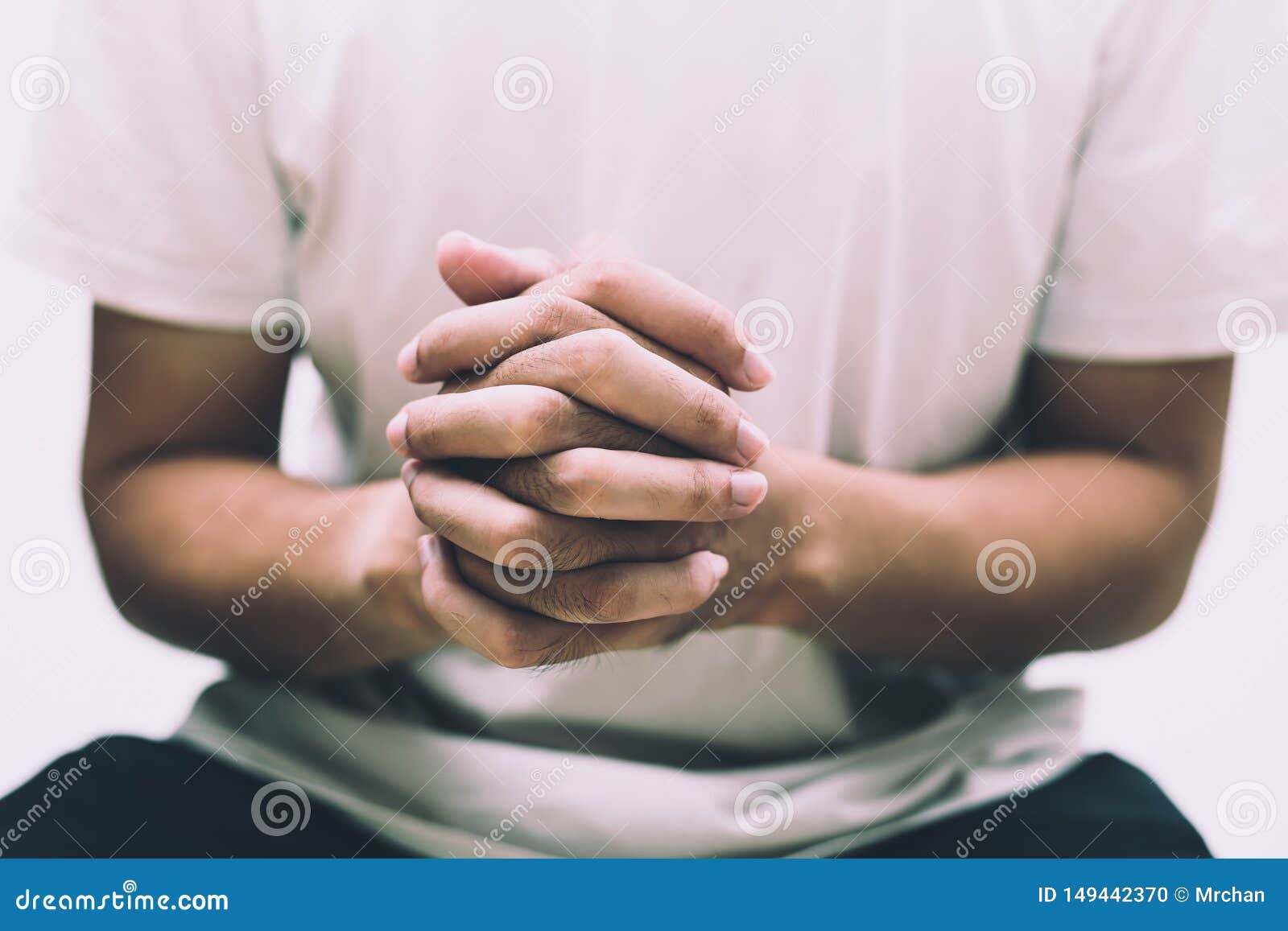 Praying Hands Closeup Shot stock photo. Image of concept - 149442370