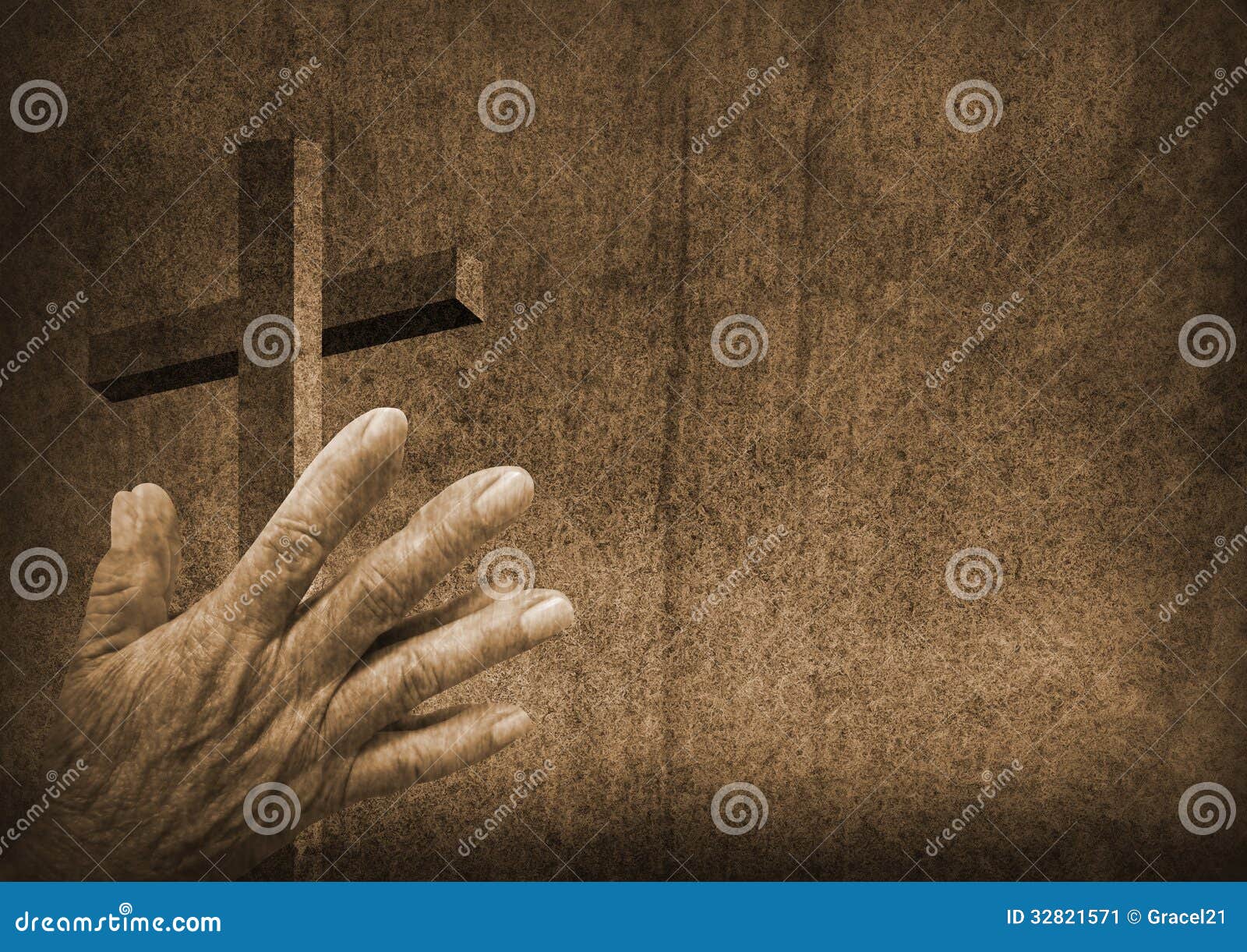Praying Hands With Cross Wallpaper