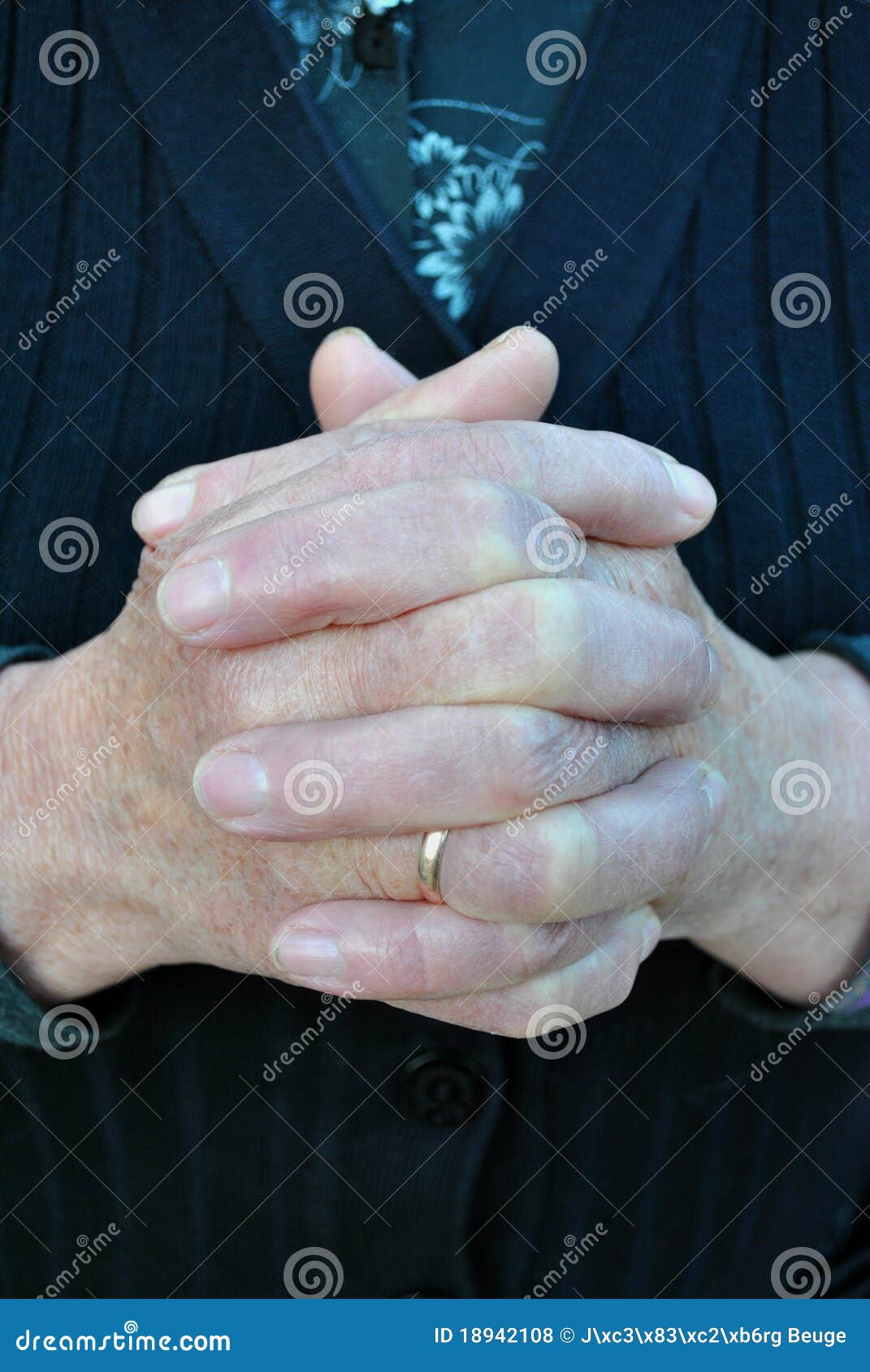 Praying Hands of an Older Person Stock Photo - Image of religion, hand ...