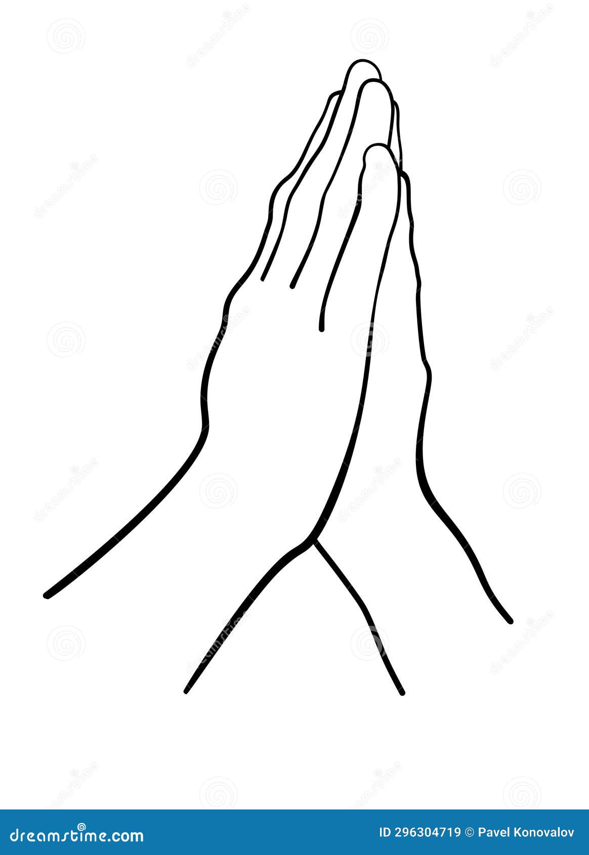 Praying Hands stock vector. Illustration of jesus, vector - 296304719