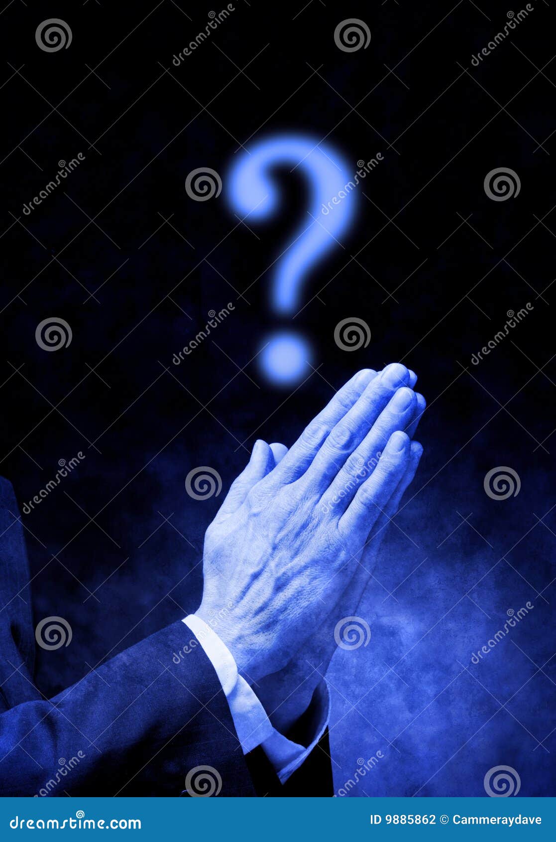 Praying Hands Question Religion Search Stock Photography - Image: 9885862