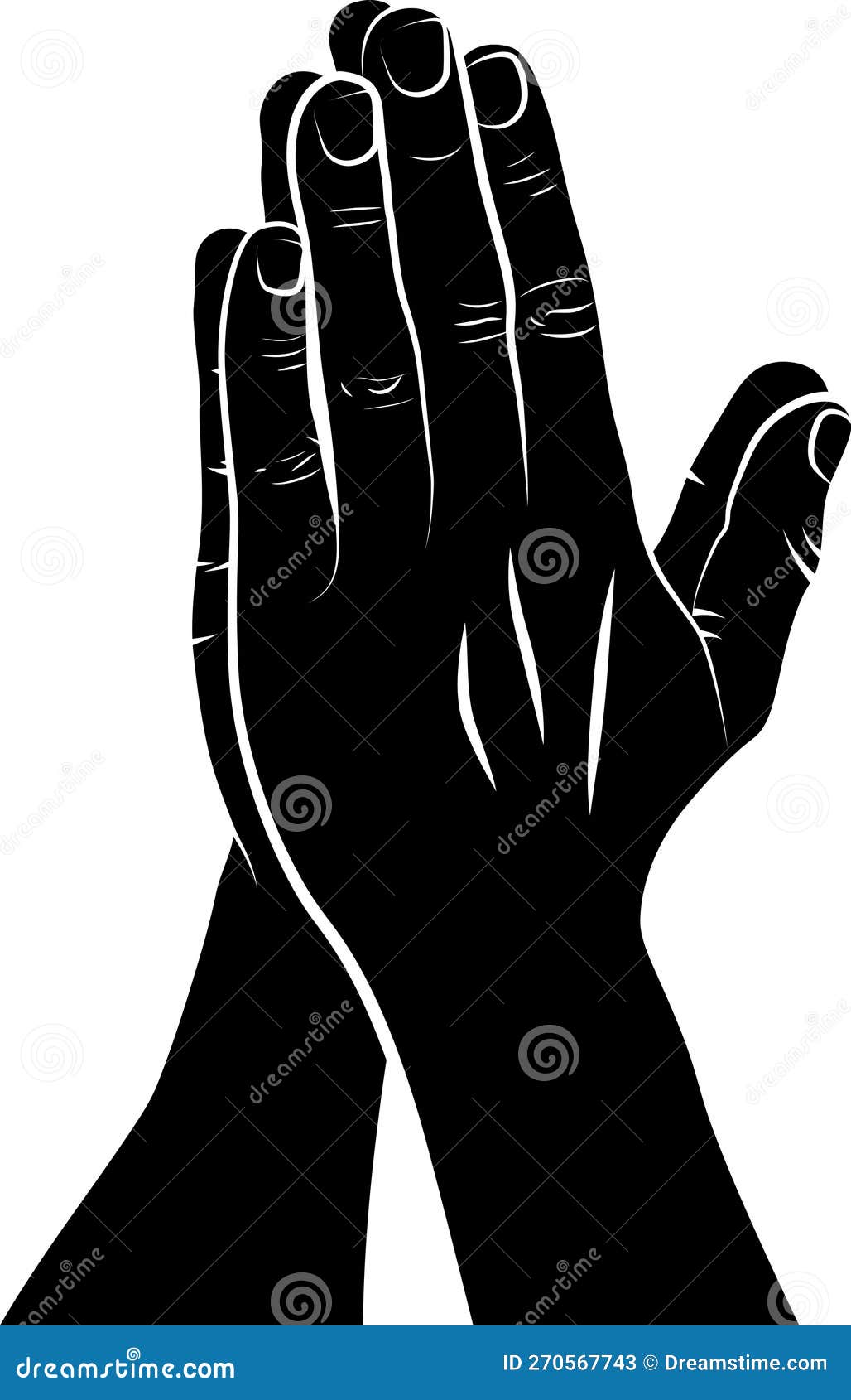 Praying Hands Silhouette