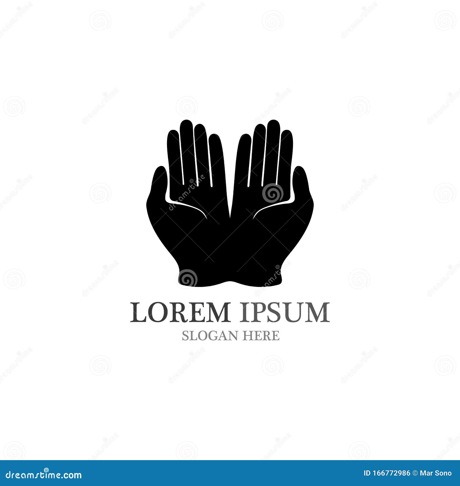 Praying Hands Symbol and Logo Stock Vector - Illustration of belief ...