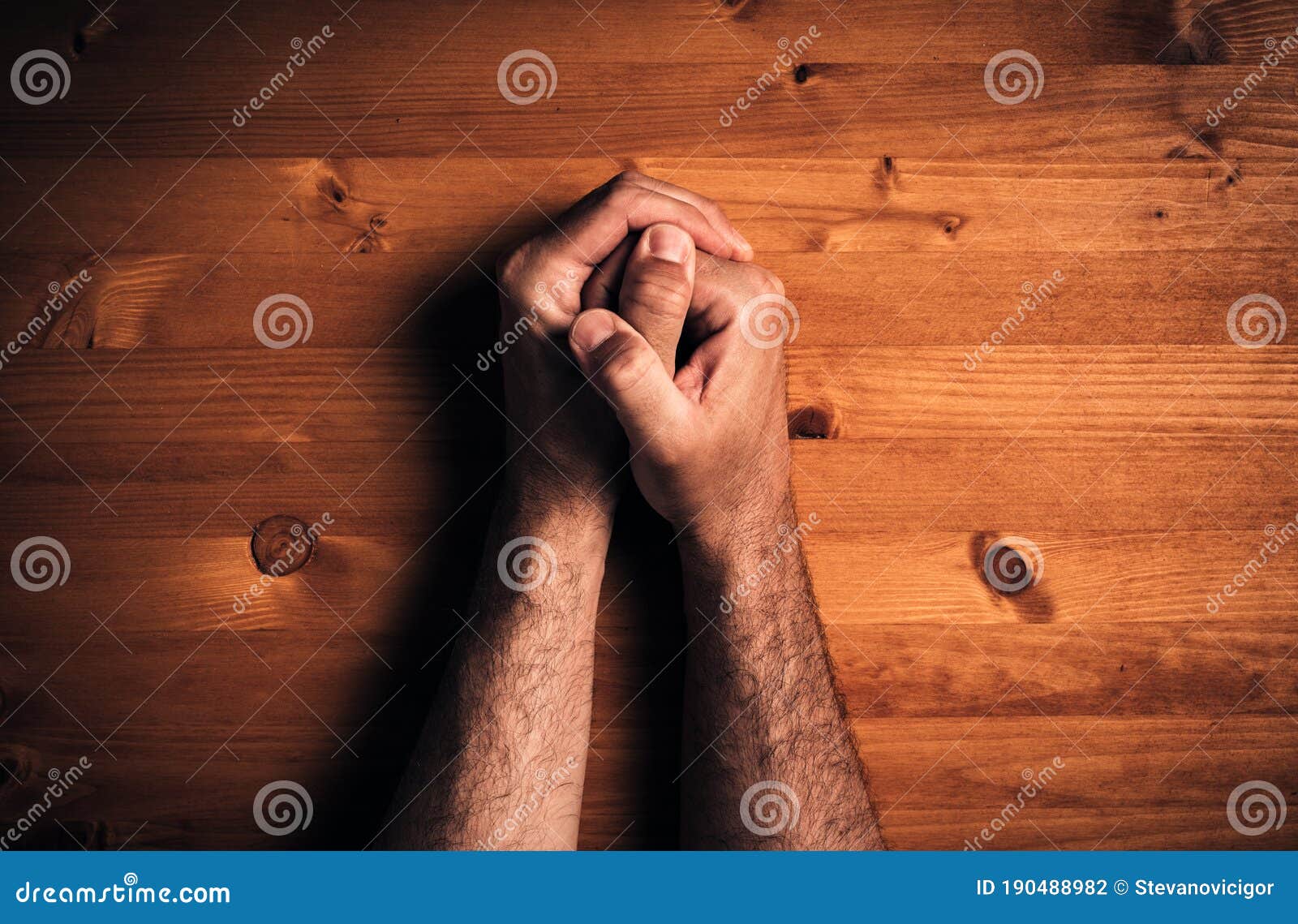 Praying hands, top view stock photo. Image of people - 190488982