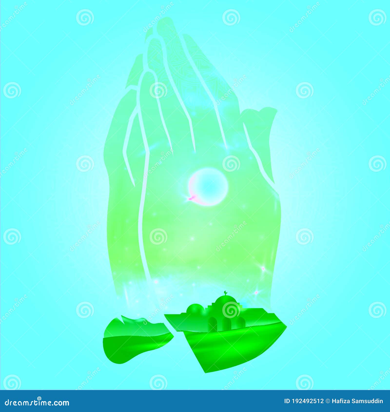 Praying Hands. Vector Illustration Decorative Design Stock Vector ...