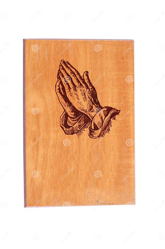 Praying hands on wood stock image. Image of pray, isolated - 15293035