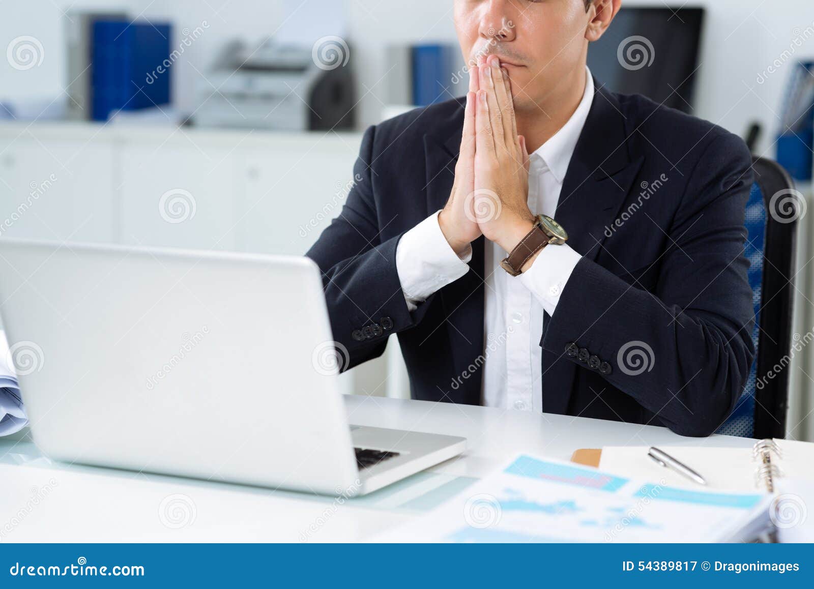 Praying in Hope for Success Stock Image - Image of pray, manager: 54389817