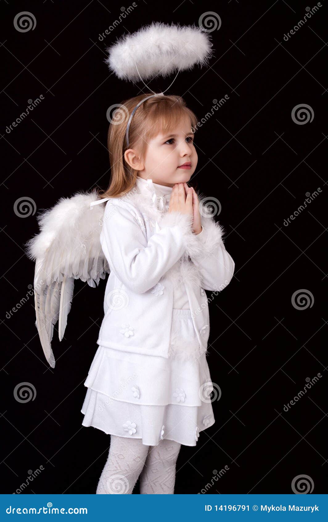 Praying little angel stock image. Image of fairy, meditation - 14196791