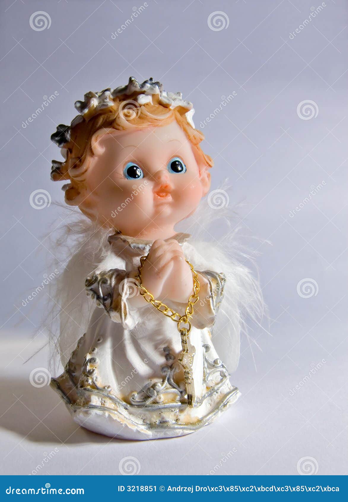Praying little angel stock image. Image of wing, praying - 3218851