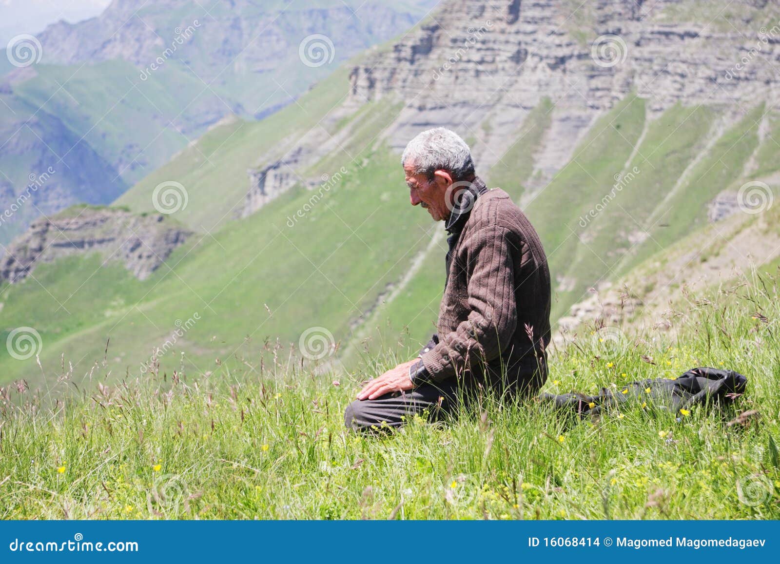 Praying man kneeling stock photo. Image of prayer, people - 16068414