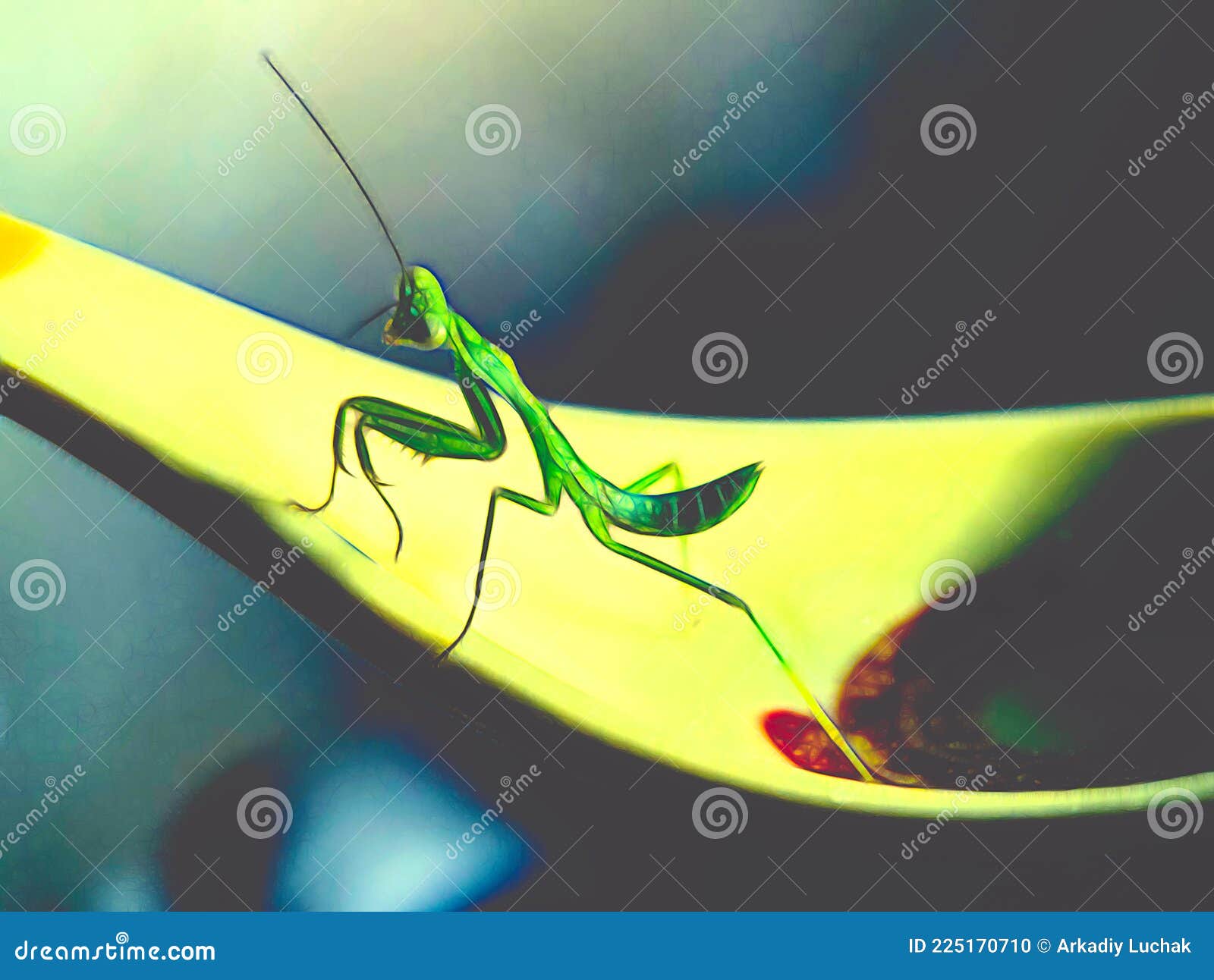 Praying Mantis. Closeup, Colored Stock Photo - Image of closeup, travel ...