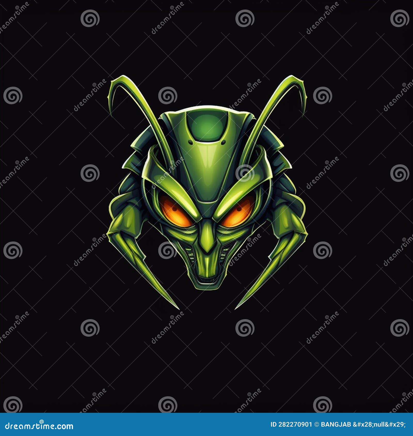 Praying Mantis Logo 2D Digital Illustration Stock Illustration ...