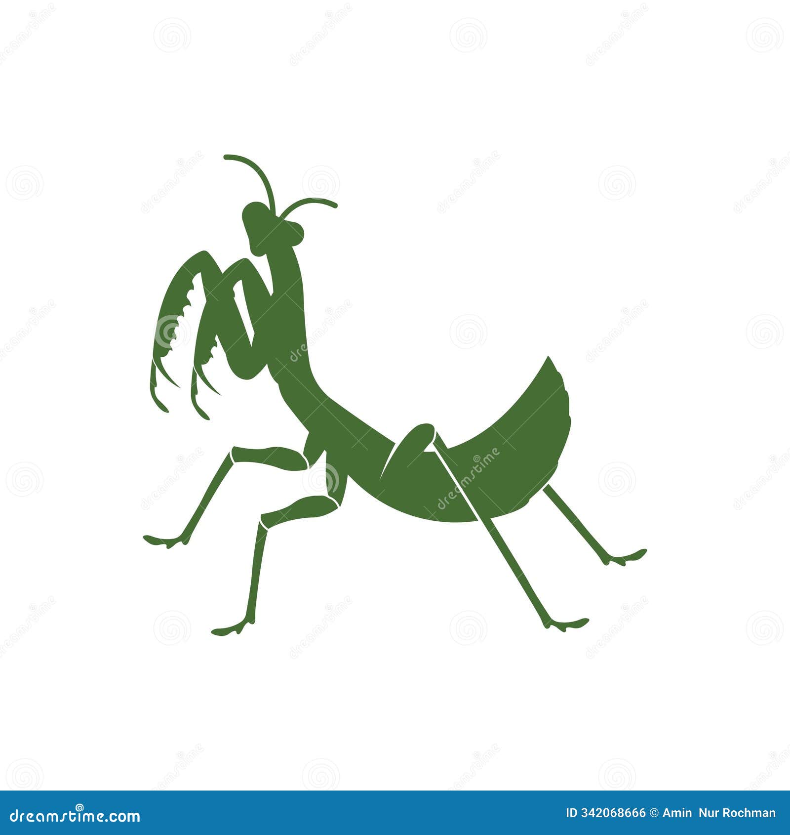 Praying Mantis Icon Design Template Stock Illustration - Illustration ...