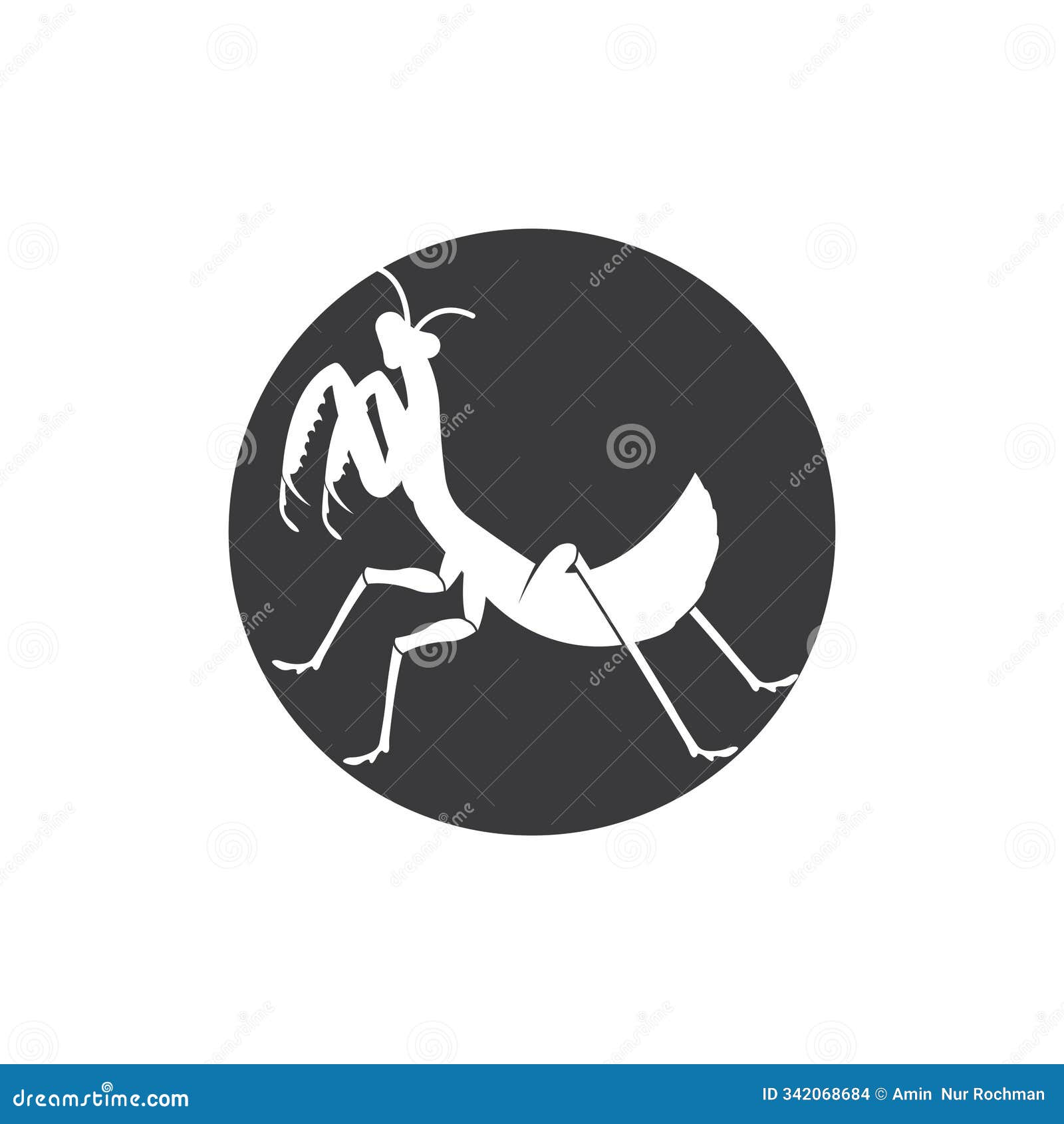 Praying Mantis Icon Design Template Stock Illustration - Illustration ...
