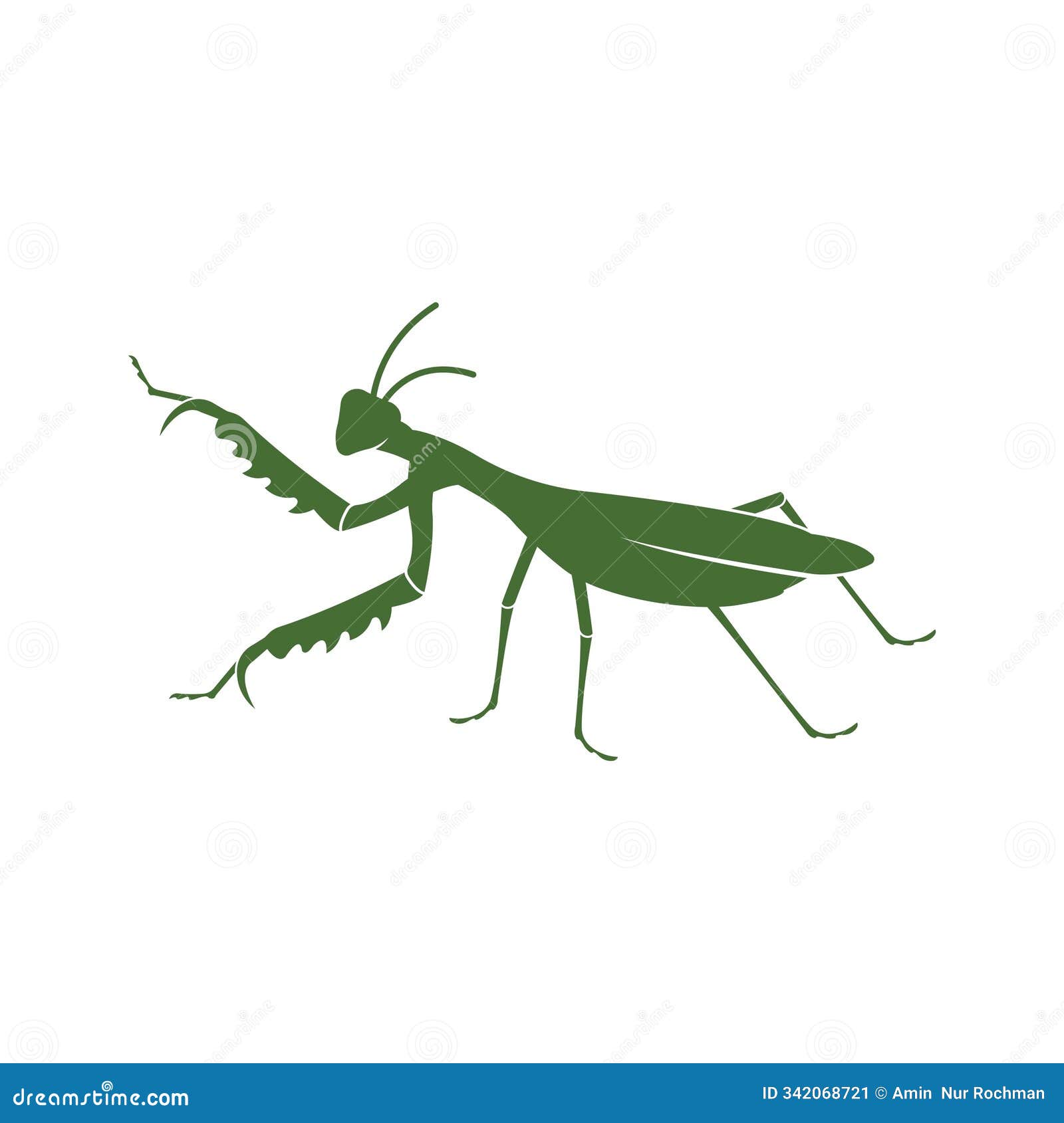 Praying Mantis Icon Design Template Stock Illustration - Illustration ...