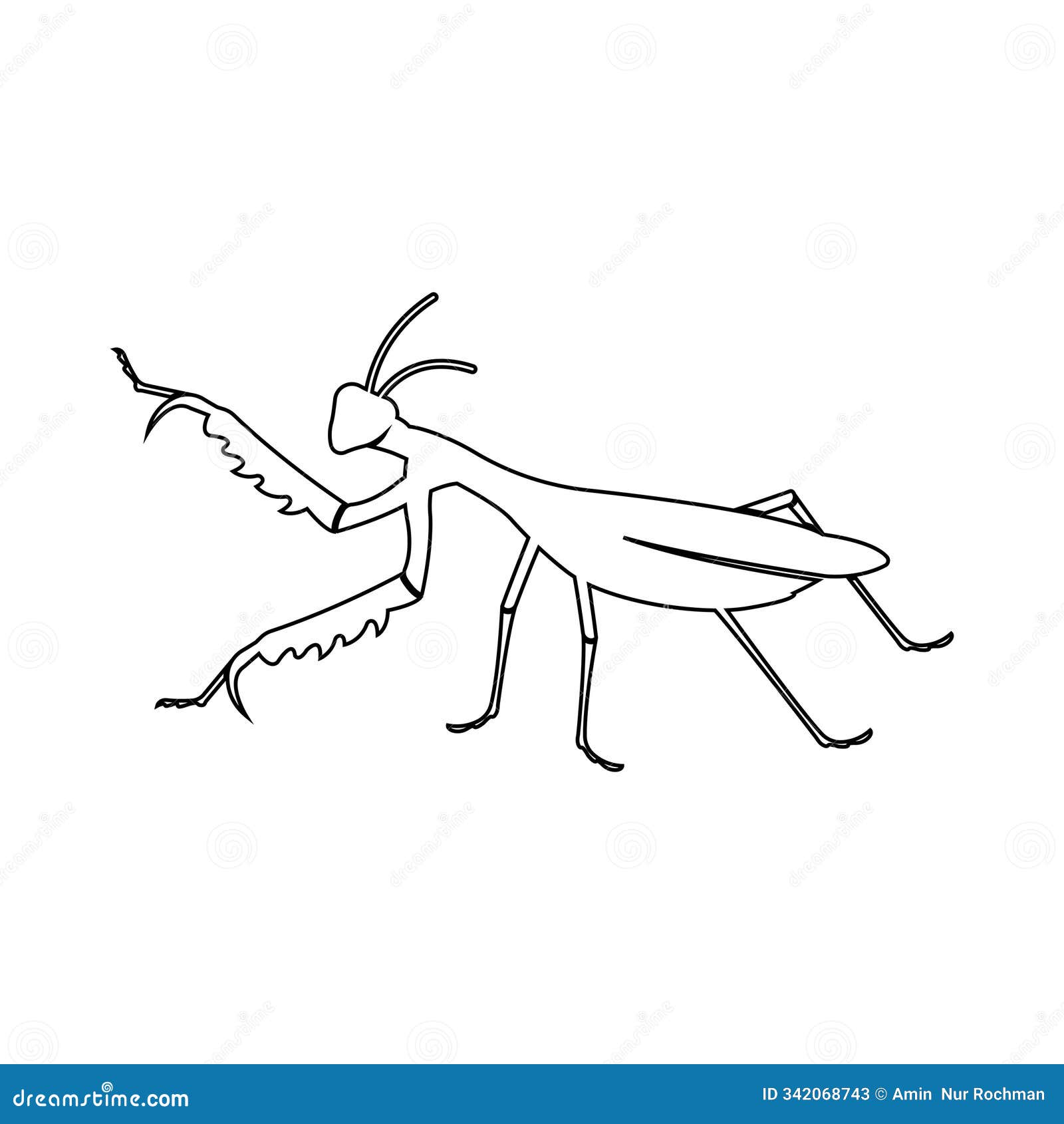 Praying Mantis Icon Design Template Stock Illustration - Illustration ...