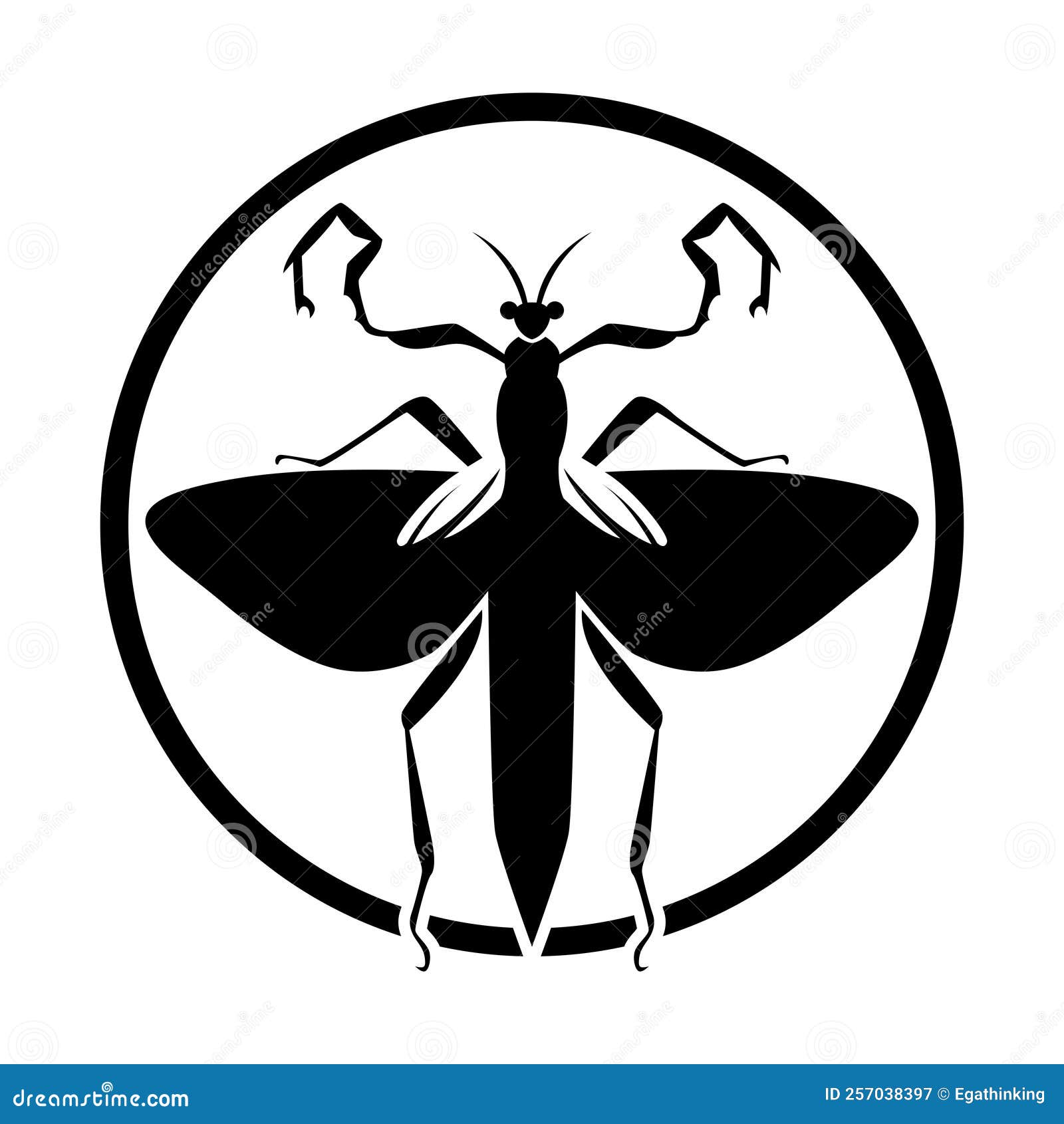 Mantis Silhouette Vector Illustration | CartoonDealer.com #264352330