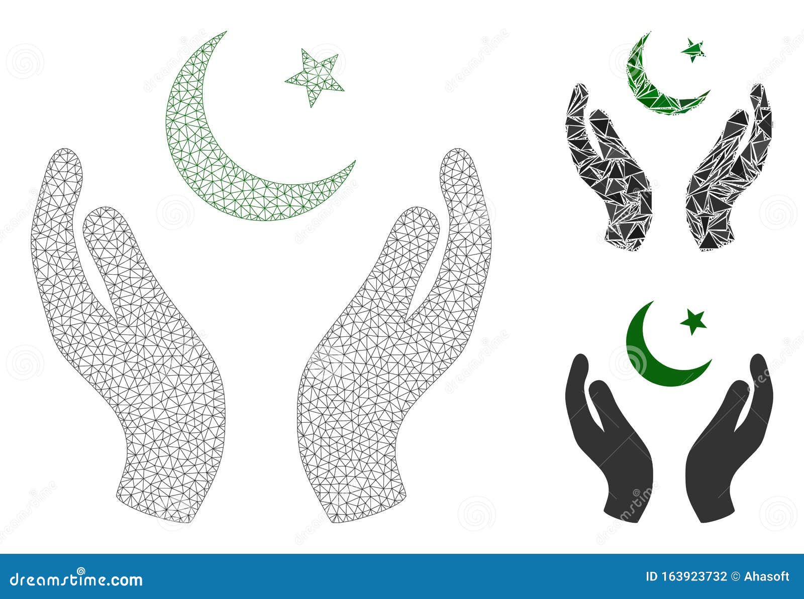 Praying Muslim Hands Vector Mesh Carcass Model and Triangle Mosaic Icon ... Praying Muslim Hands Vector Mesh Carcass Model and Triangle Mosaic Icon ...