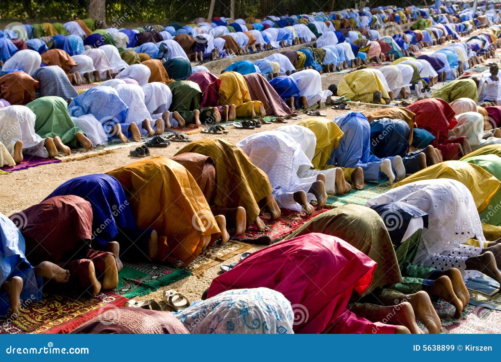 Praying Muslims stock image. Image of culture, adha, colorful - 5638899