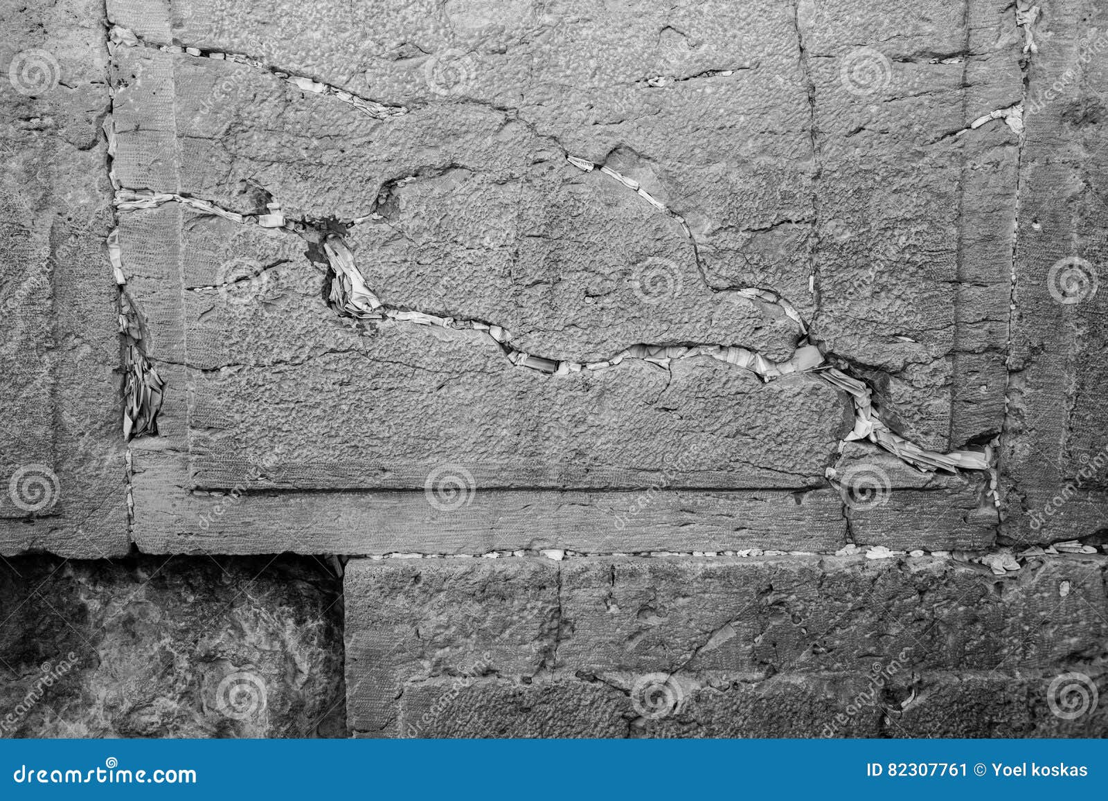 Notes In The Wailing Western Wall. Jerusalem Royalty-Free Stock ...