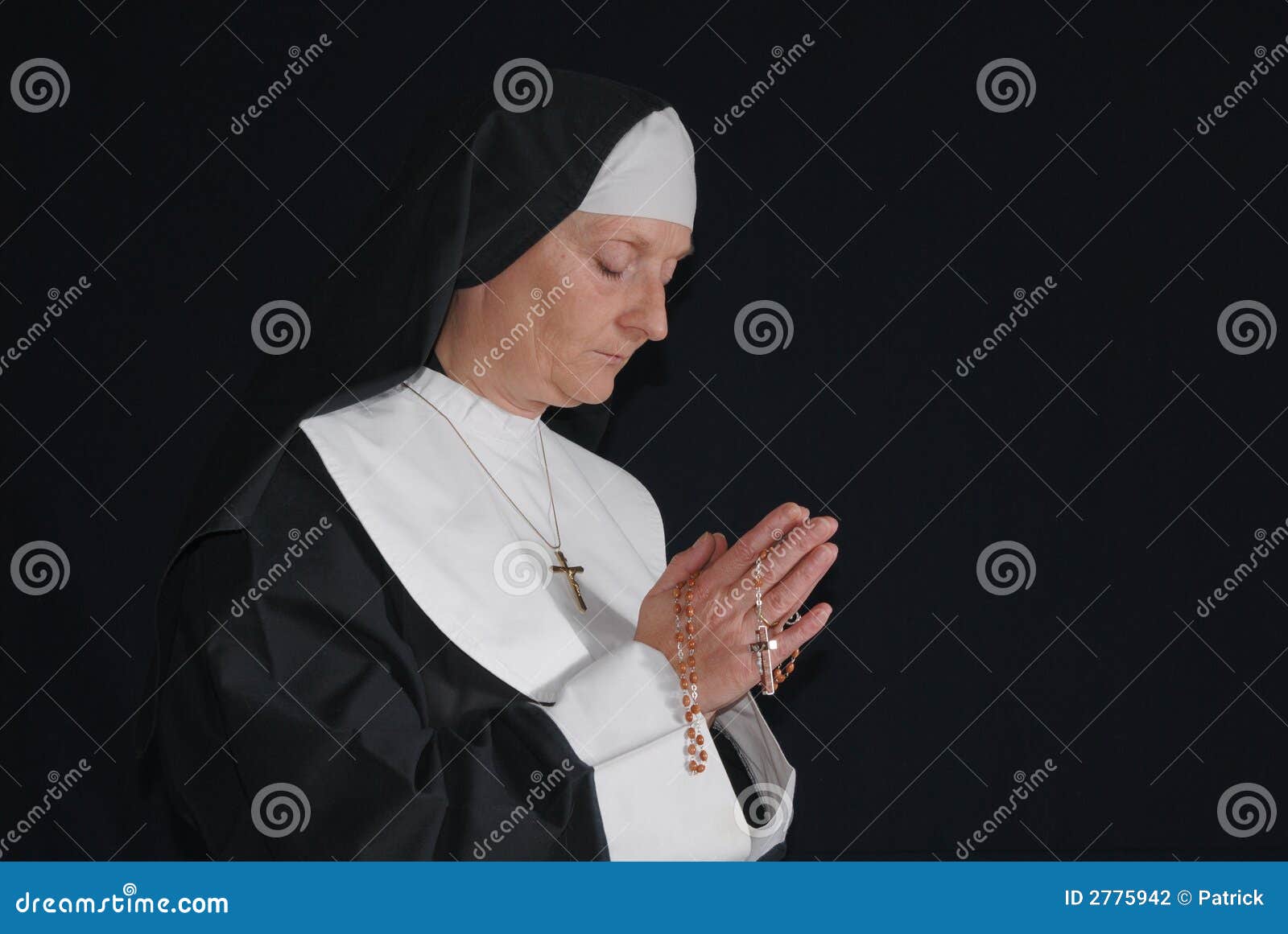 Praying nun stock photo. Image of lifestyle, devote, repent - 2775942