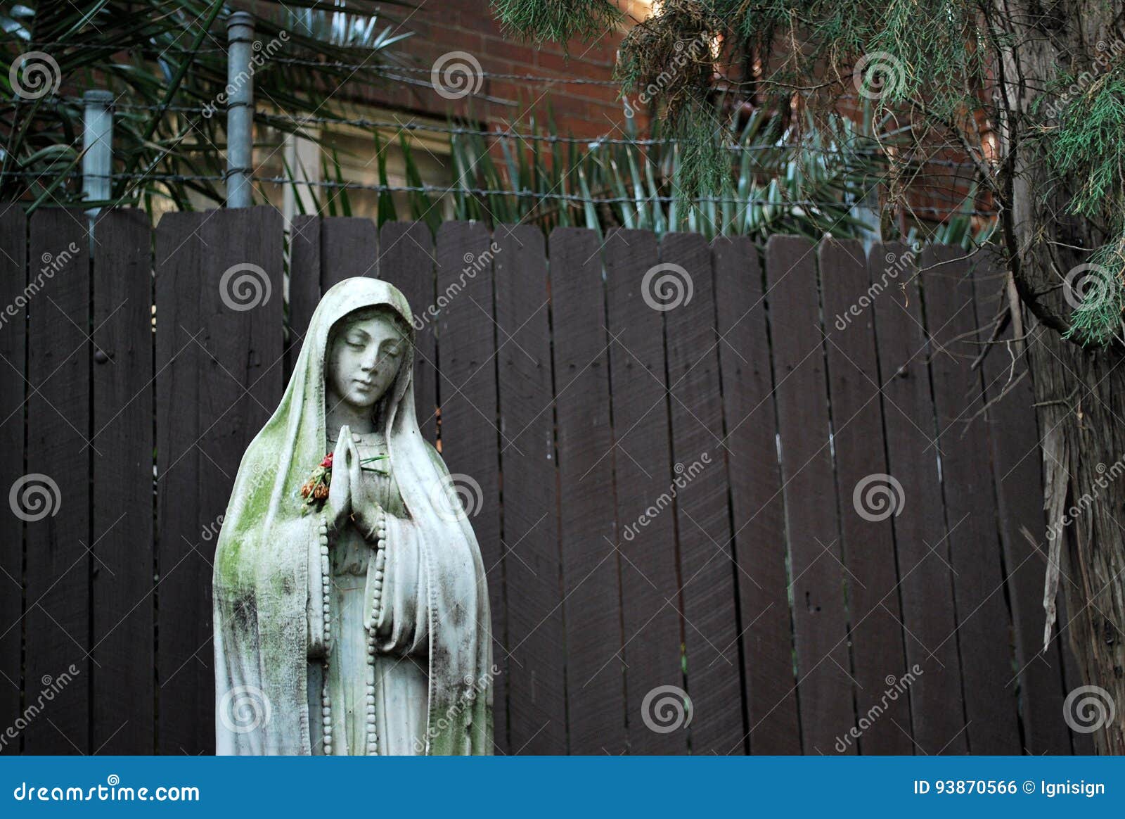 Praying Nun Statue in Peace Park of St. Canice`s Parish Stock Photo ...