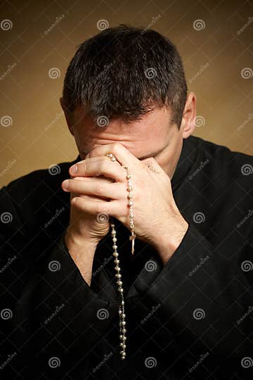 Praying priest stock photo. Image of bible, church, clergyman - 12877754