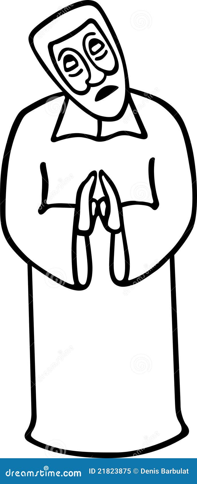 Praying Priest Hands Vector Illustration | CartoonDealer.com #76413834